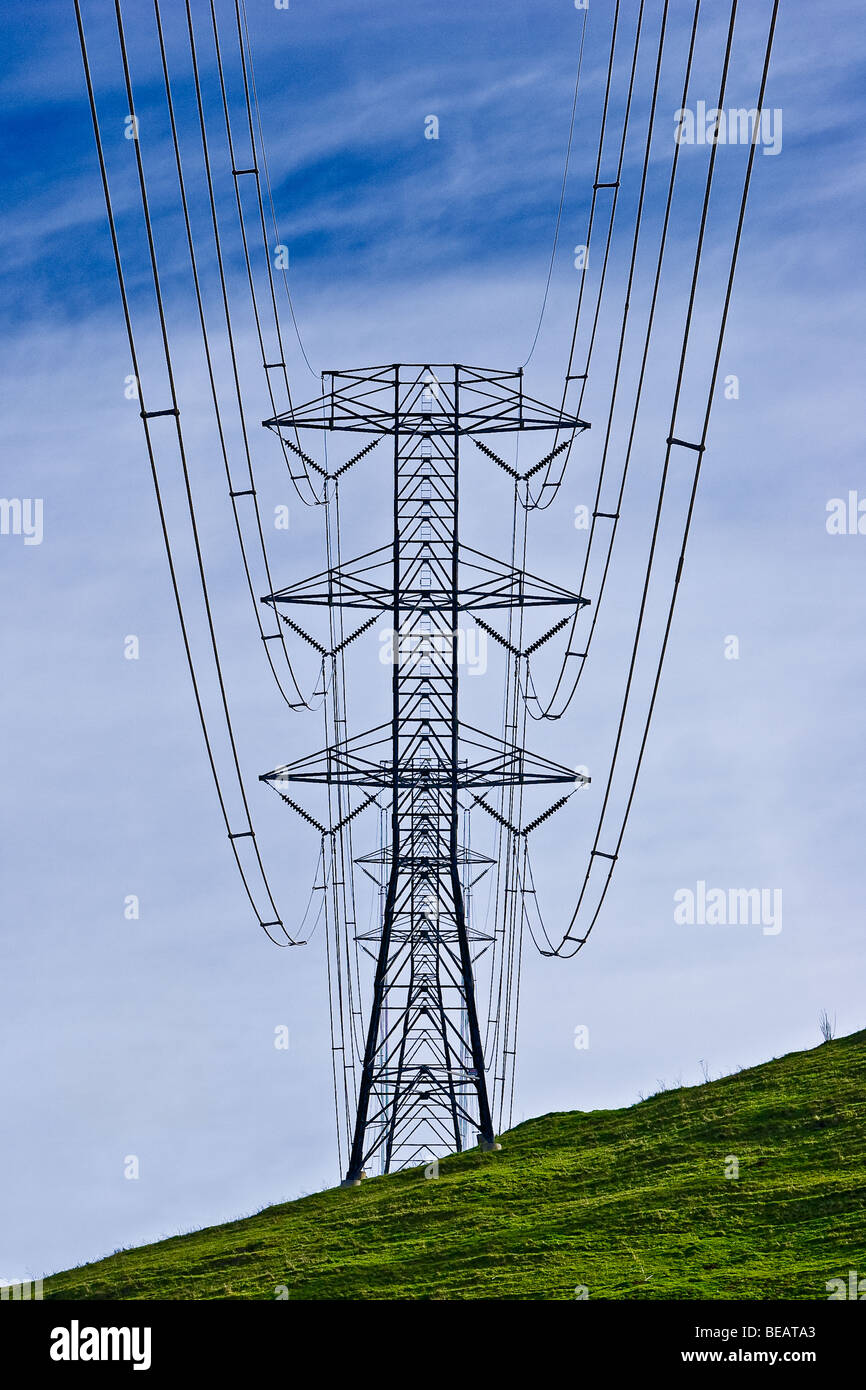 Power lines with tower hi-res stock photography and images - Alamy
