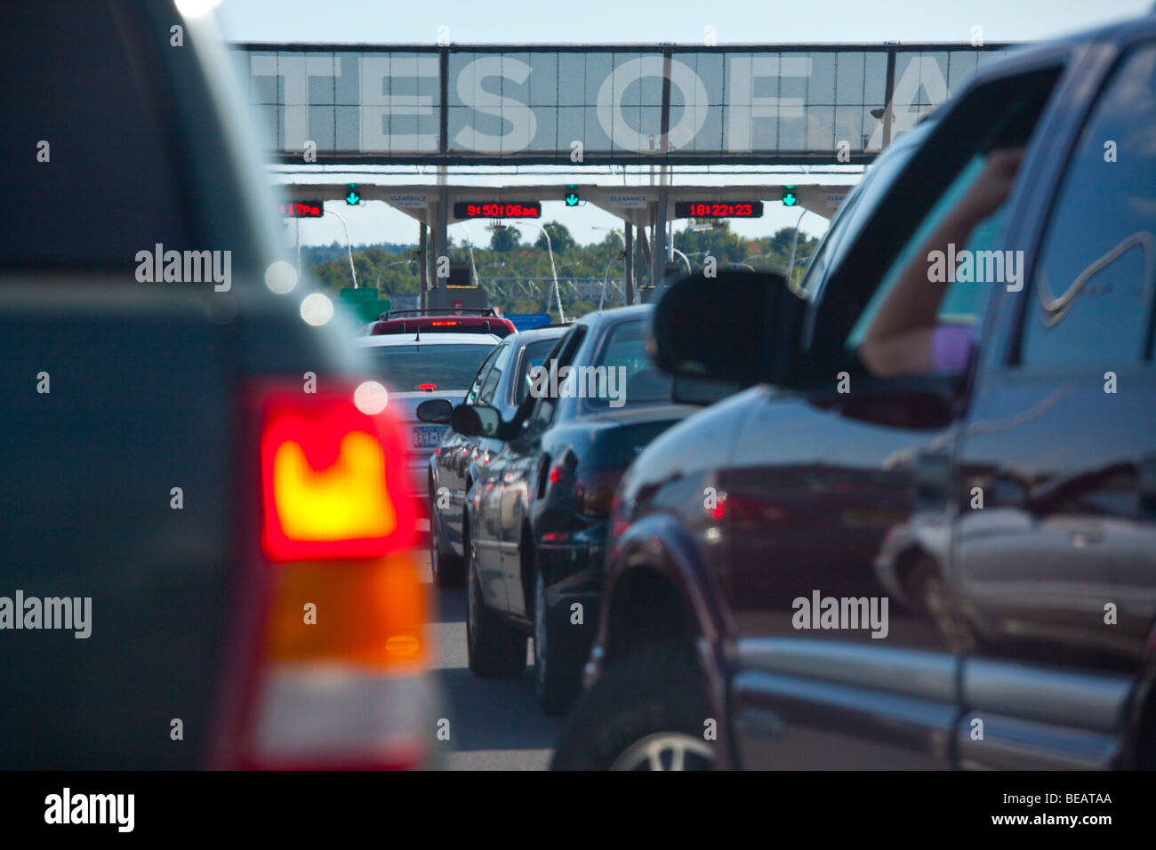 St. Stephan and Montreal Canada and Plattsburgh, New York USA Border ...