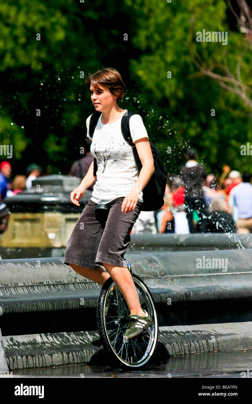 Unicycle girl hi-res stock photography and images - Alamy
