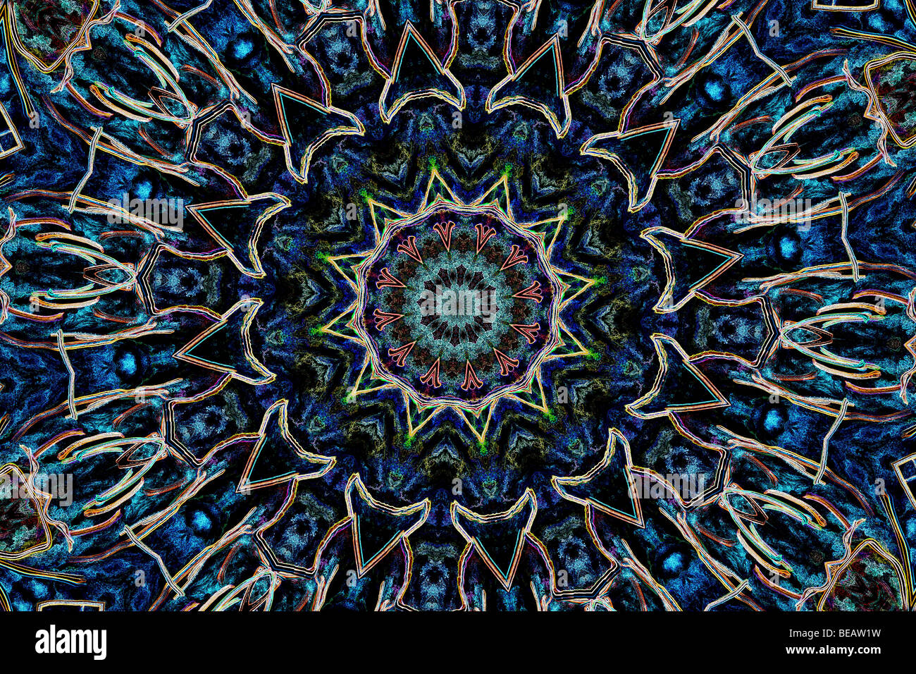 Kaleidoscope of peculiar shapes and colors Stock Photo - Alamy