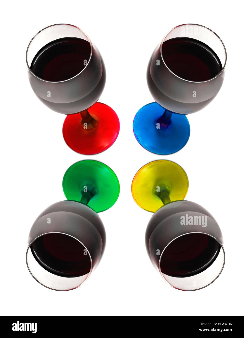 Deformed cup s of wine isolated in a white background Stock Photo - Alamy