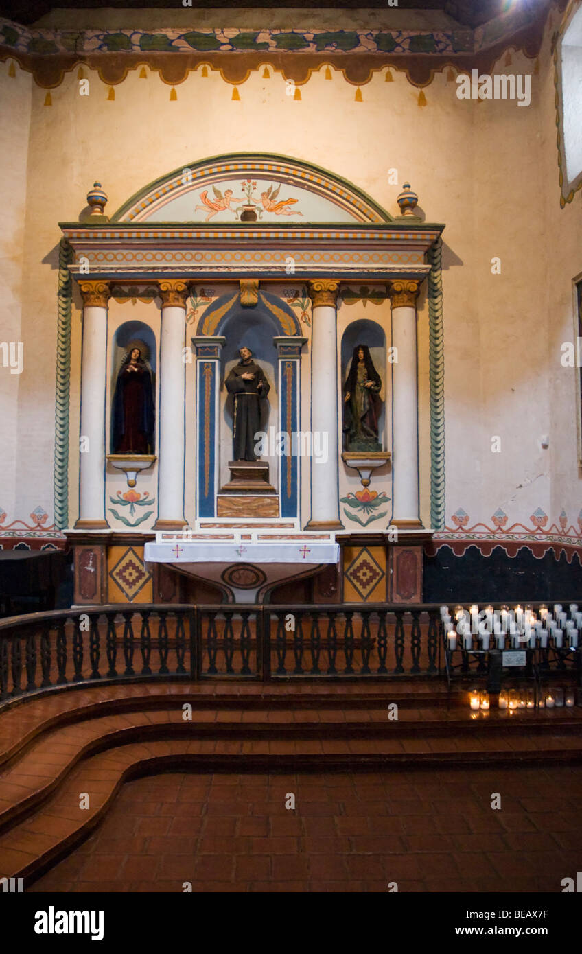 On the right side of the main altar at Mission San Luis Rey, California ...