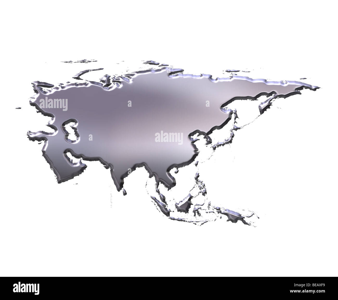 Asia continent map hi-res stock photography and images - Alamy