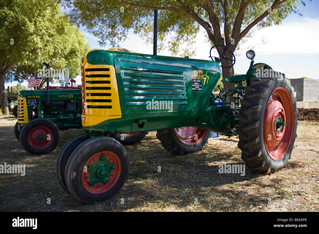 An antique 1951 Oliver Model 77 tractor on a farm Stock Photo - Alamy