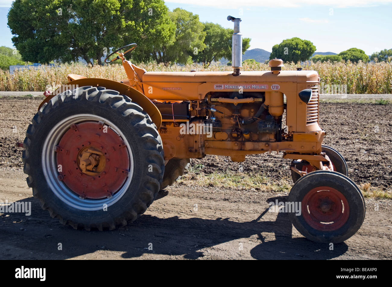 An antique Minneapolis Moline tractor on a farm Stock Photo - Alamy