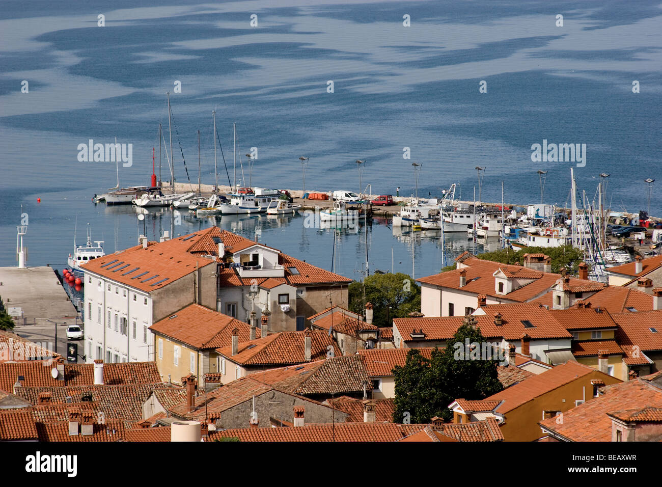 Koper Slovenia View from the bell tower looking over the old city ...