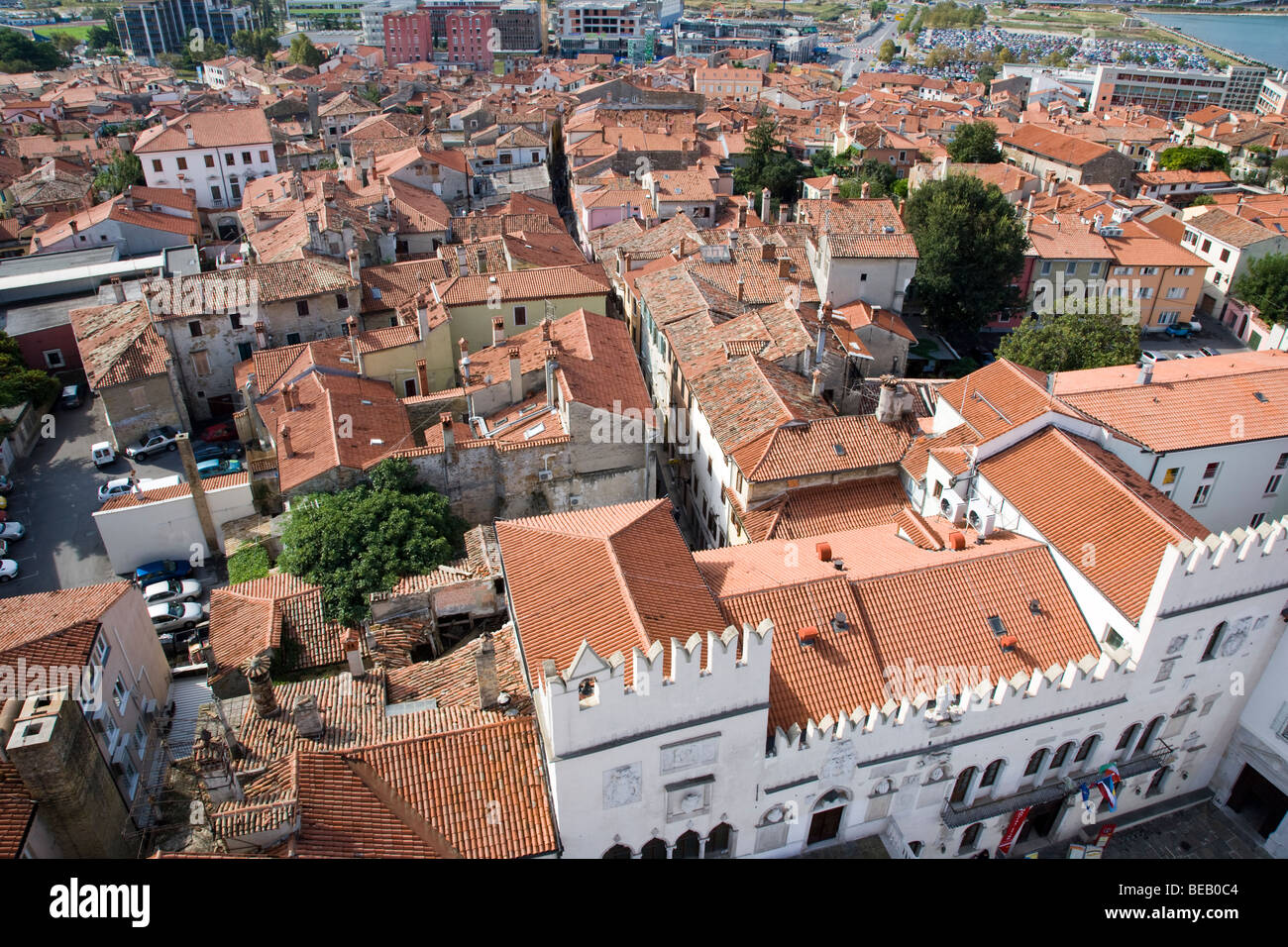 Koper Slovenia Aerial View From Bell Tower Stock Photo - Alamy