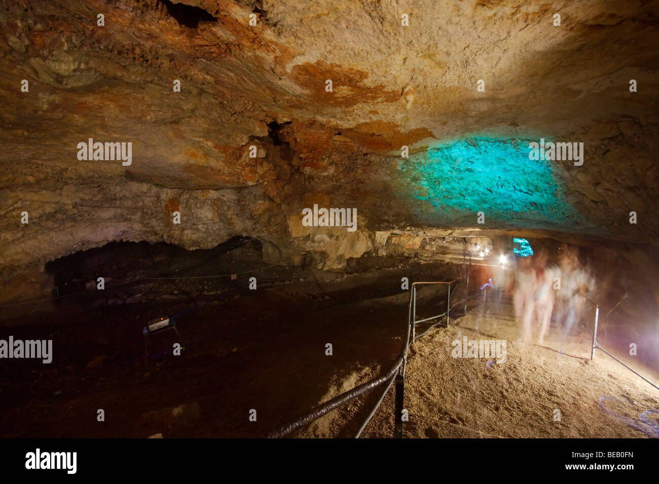 Israel. the "Zedekiah's cave" under the old city in Jerusalem during ...