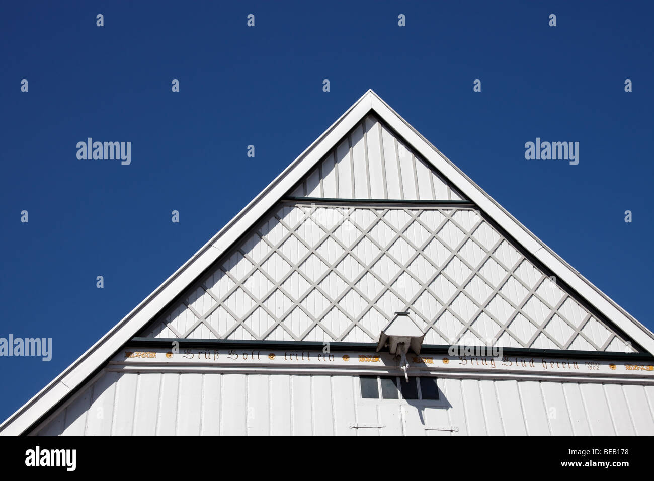 Ornamental gable of a town house in Quakenbrück, Lower Saxony (North ...