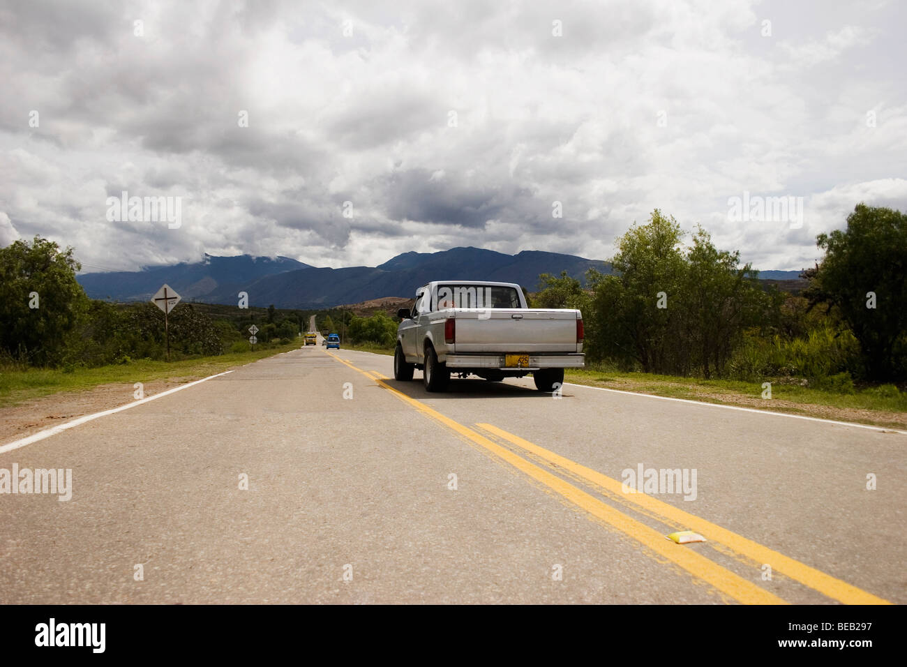 Pick-up truck on the road Stock Photo - Alamy