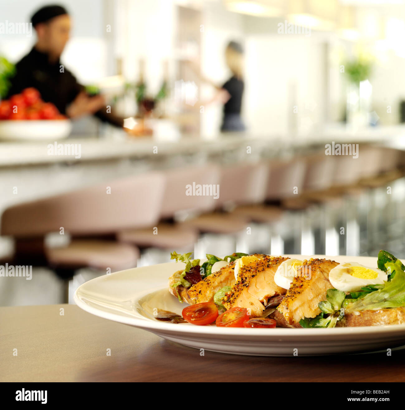 SALMON FILLET MEAL Stock Photo - Alamy