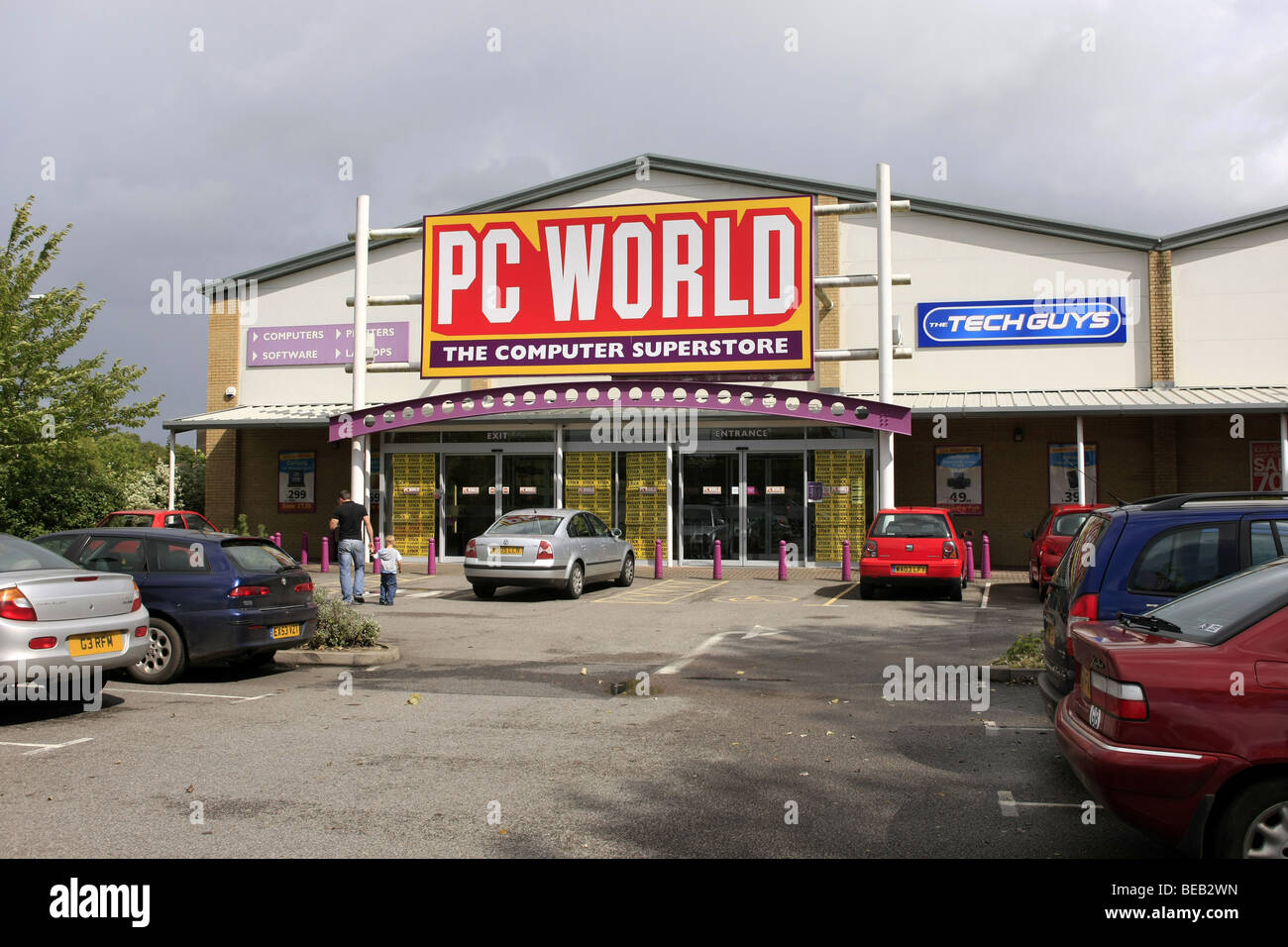 PC World Computer store and overhead sign Stock Photo - Alamy
