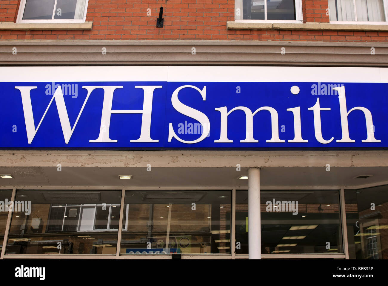 WH Smith Stationery and news store sign Stock Photo - Alamy