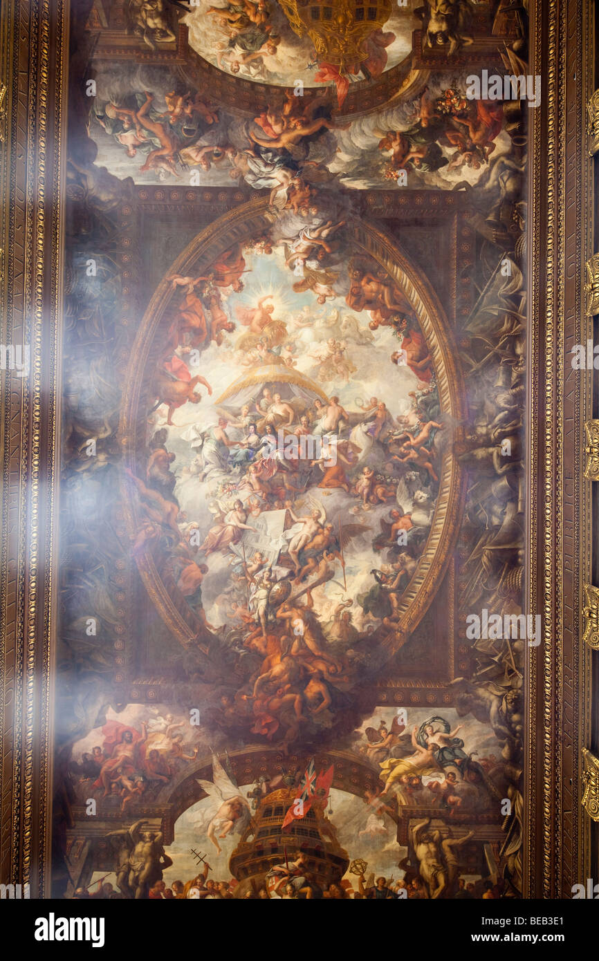 Painted Hall, Greenwich Hospital, King Charles Block, London, England ...