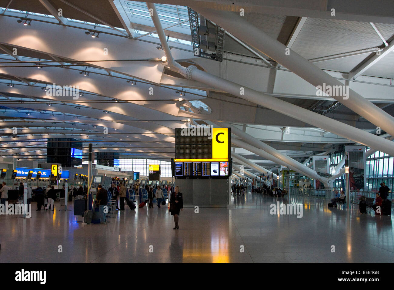 London Heathrow airport terminal 5 england uk gb Stock Photo - Alamy