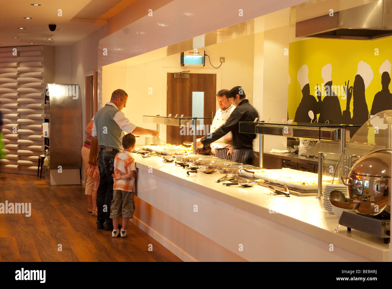 customers at self service restaurant Stock Photo - Alamy