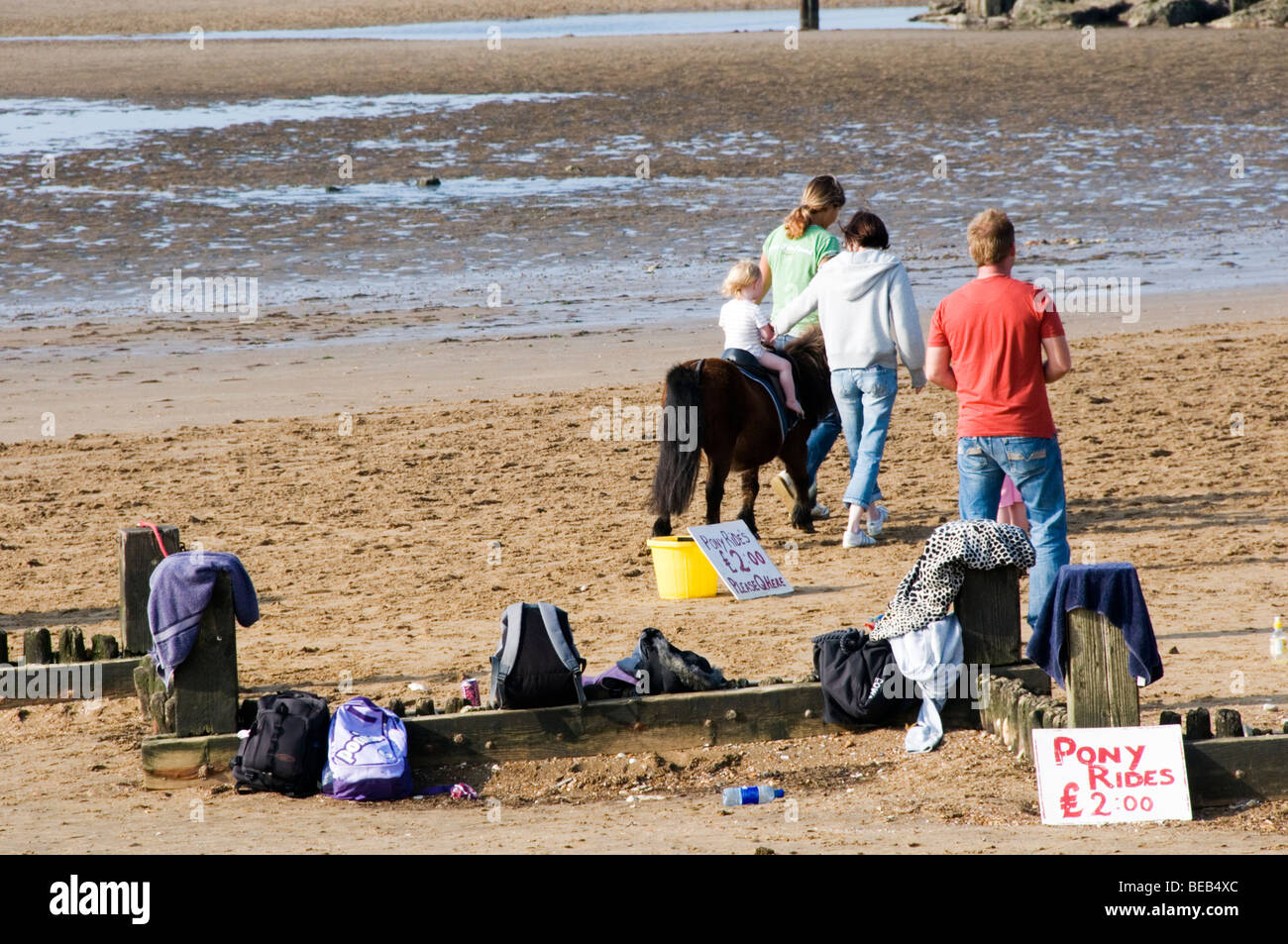 Pony Rides on the beach at Hunstanton, Norfolk, England Stock Photo - Alamy