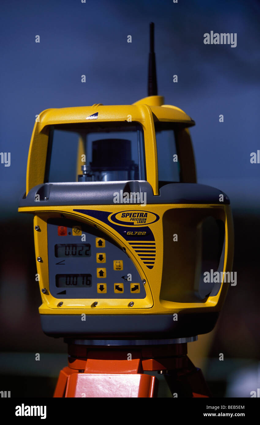 Close up of Spectra GL722 rotating laser level on tripod Stock Photo ...