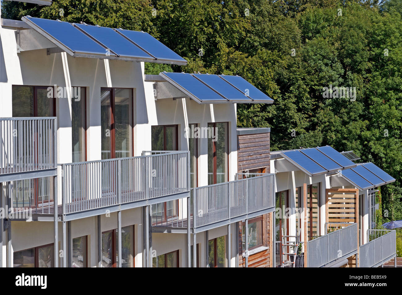 Energy efficient apartments with integrated solar energy panels ...