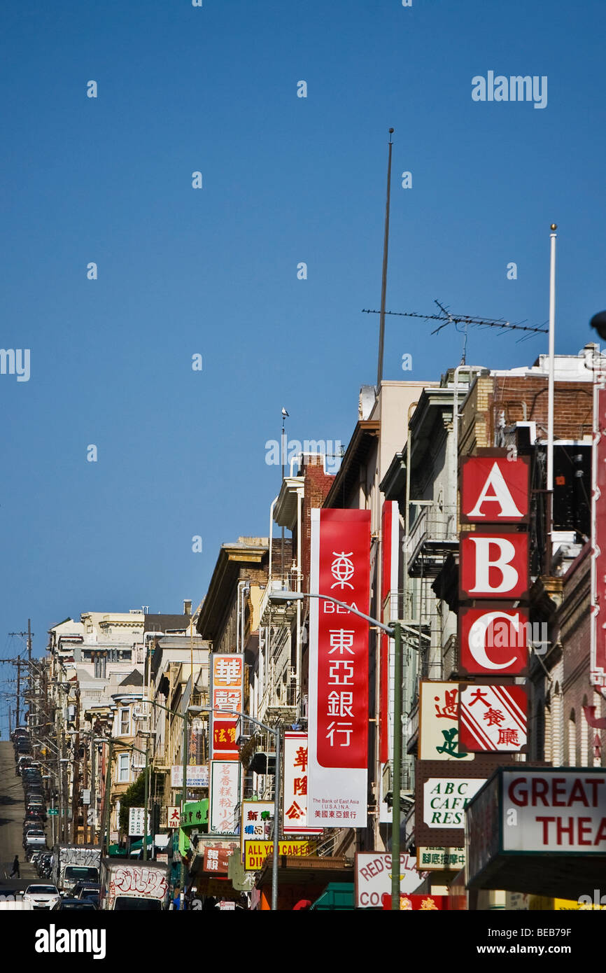 Commercial street chinatown san francisco hi-res stock photography and ...