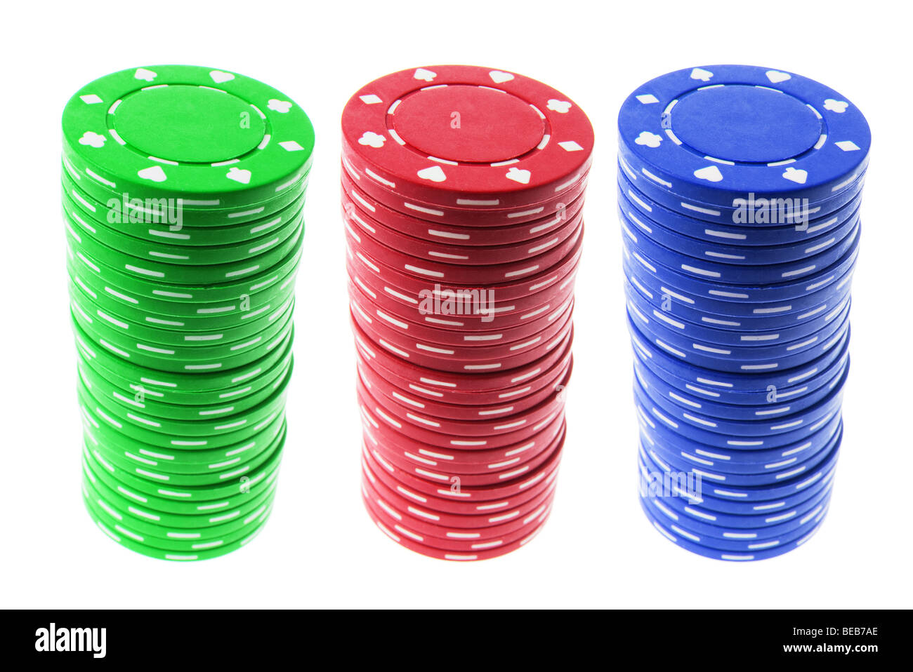 Stacks of Poker Chips Stock Photo - Alamy