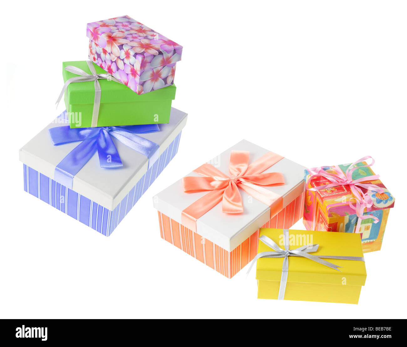 Gift boxes packages parcels Cut Out Stock Images & Pictures - Alamy