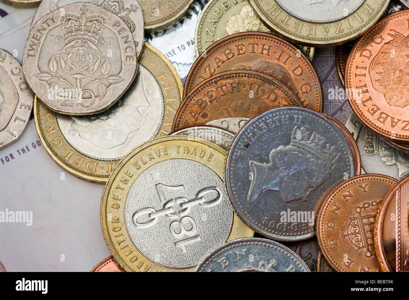 British sterling cash used coins hi-res stock photography and images ...
