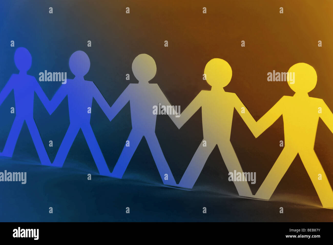 Paper Chain Dolls Stock Photo - Alamy