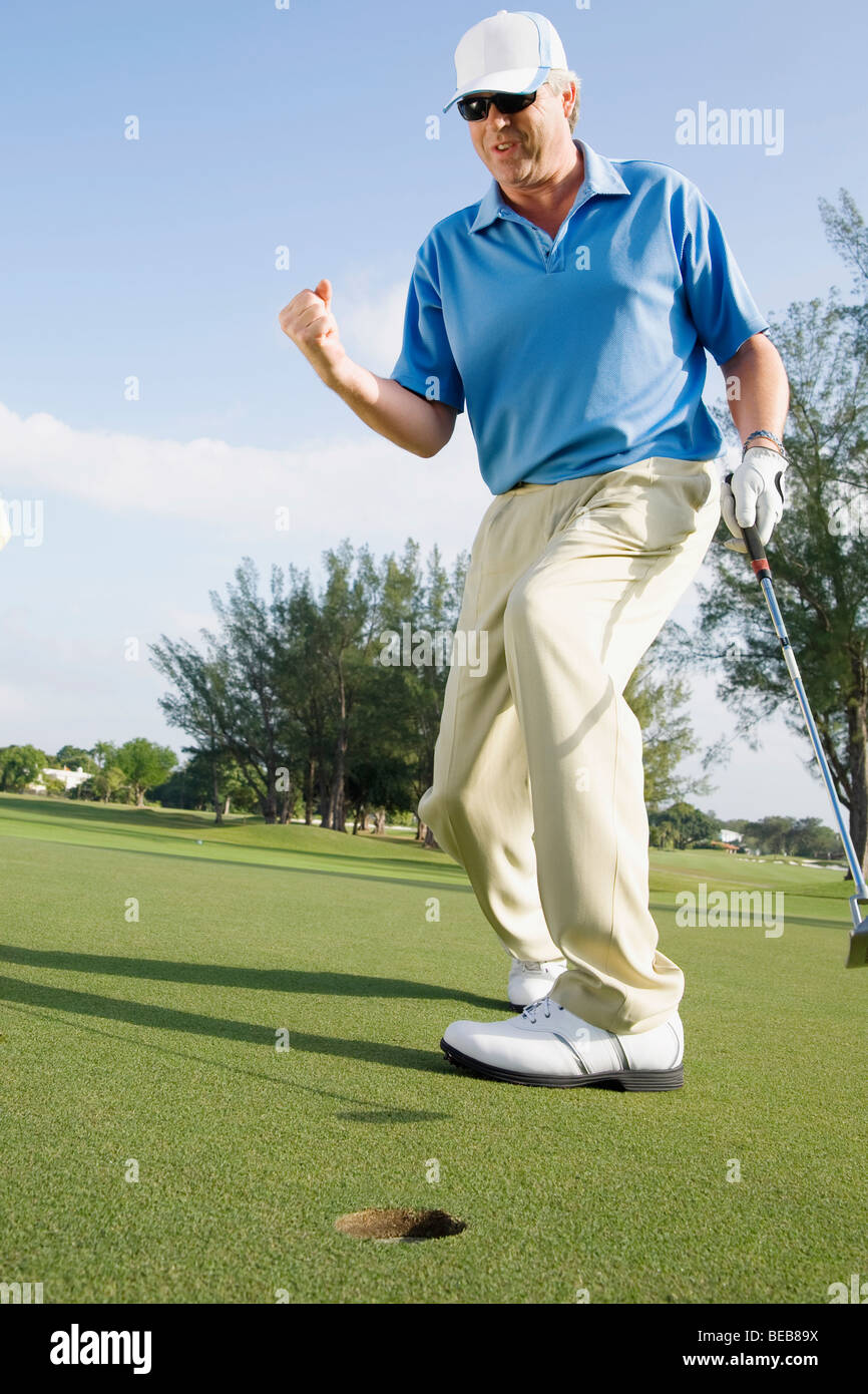 Golfer playing golf in a golf course, Biltmore Golf Course, Coral ...