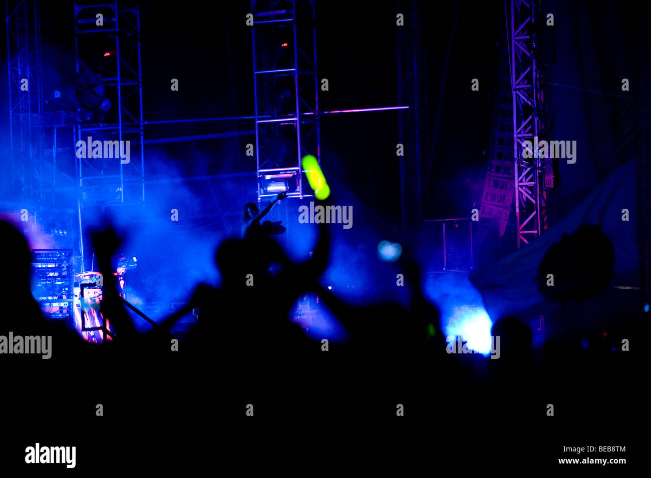 The Prodigy performing live at the Global Gathering Festival 2009 Stock ...