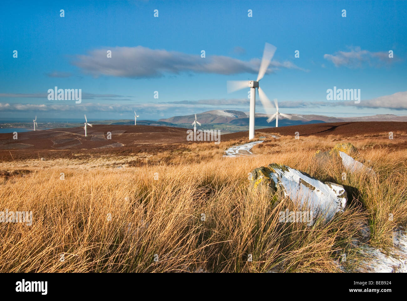 Wind turbines on Kirby Moor in Cumbria Stock Photo - Alamy