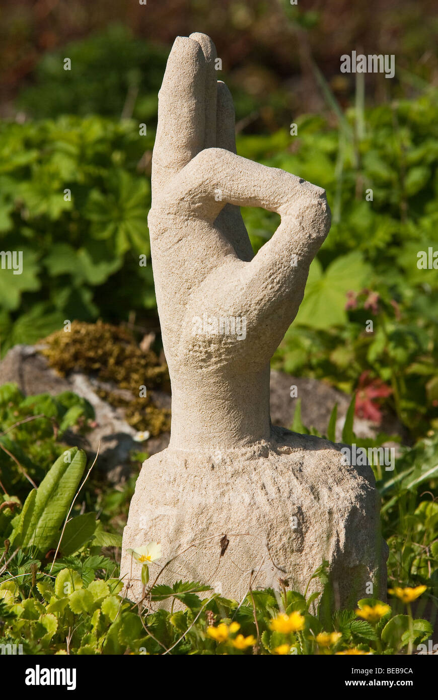 Stone hand doing OK sign Stock Photo - Alamy