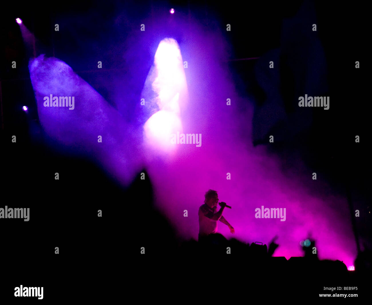 The Prodigy performing live at the Global Gathering Festival 2009 Stock ...