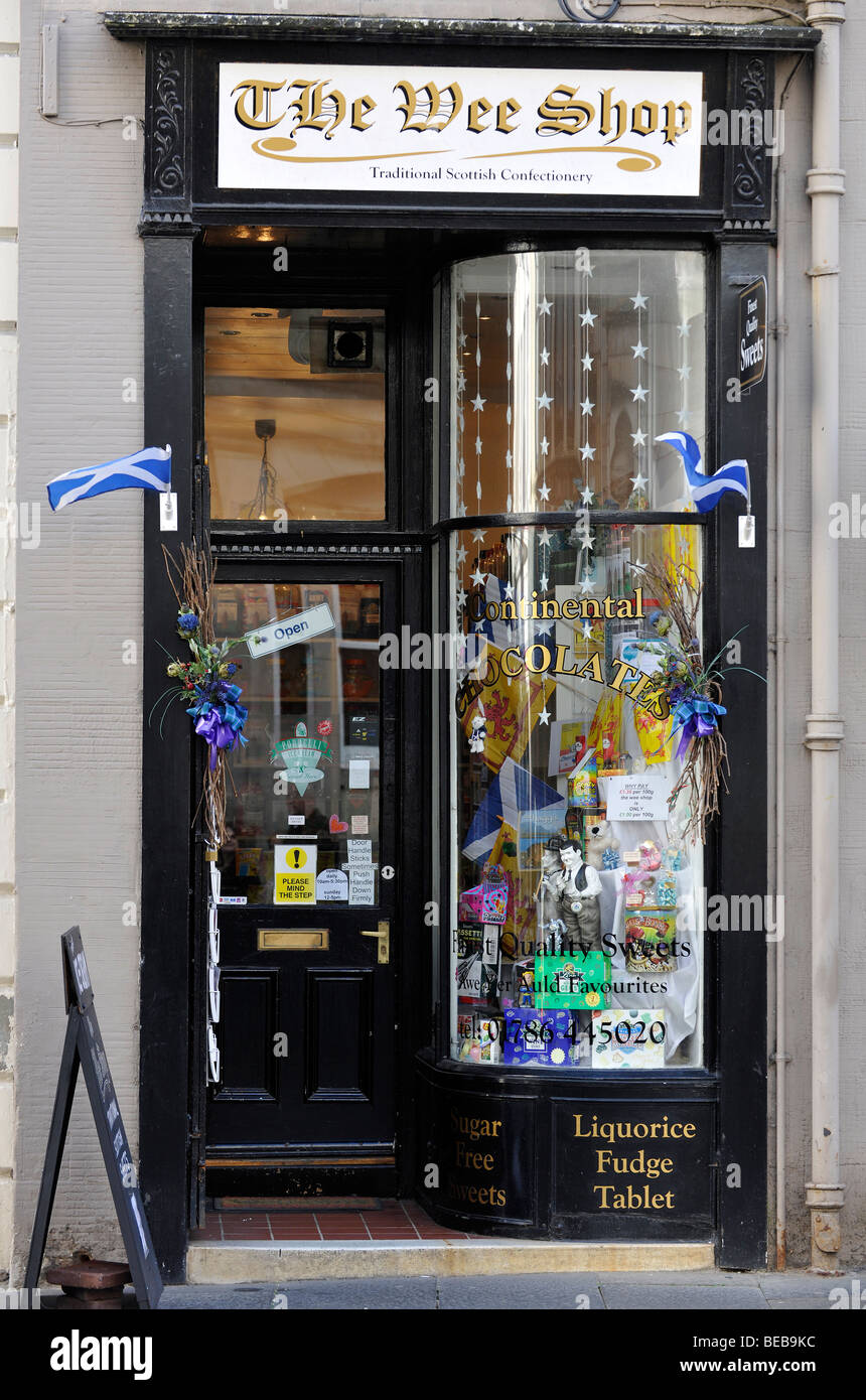 The Wee Shop front, 67a King Street, Stirling, Scotland, UK Stock Photo ...