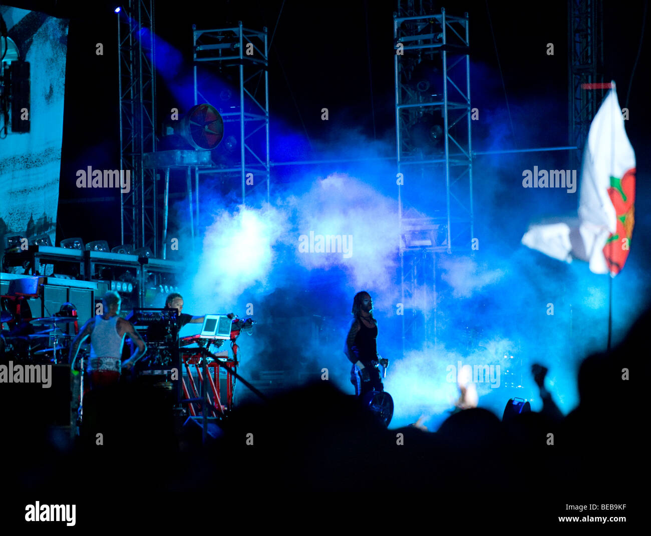 The Prodigy performing live at the Global Gathering Festival 2009 Stock ...