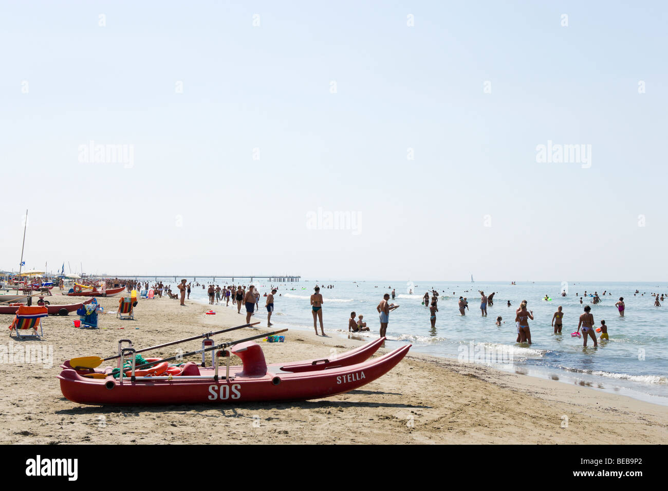Beach at Marina di Pietrasanta, Tuscan Riviera, Tuscany, Italy Stock ...