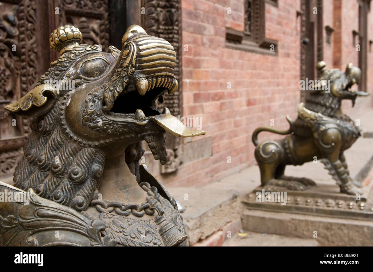 Large Brass Cast Statues, Bhaktapur, Nepal Stock Photo - Alamy