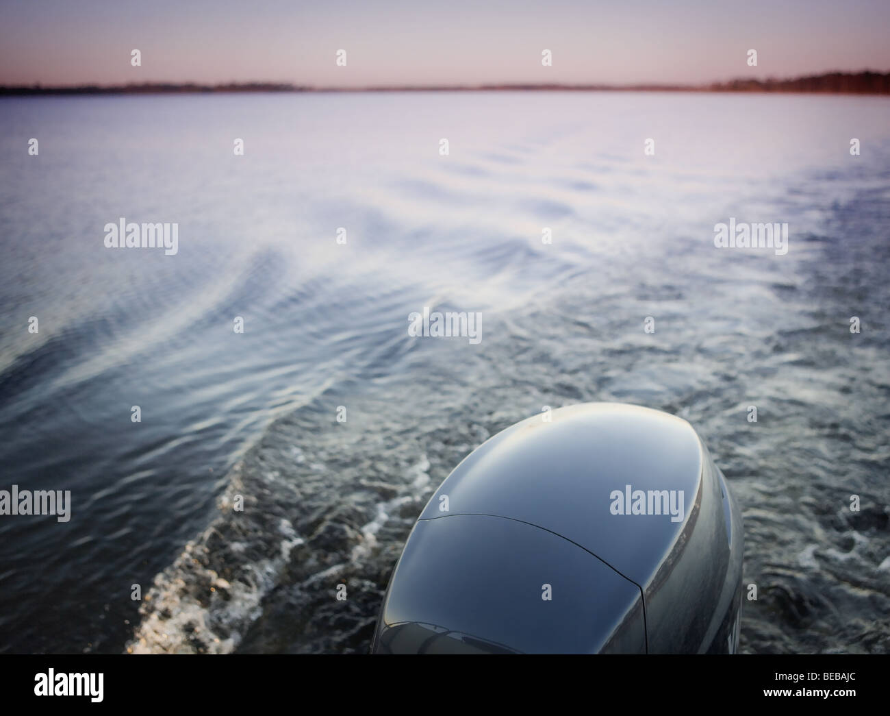 High angle view of a motorboat engine in the sea Stock Photo - Alamy