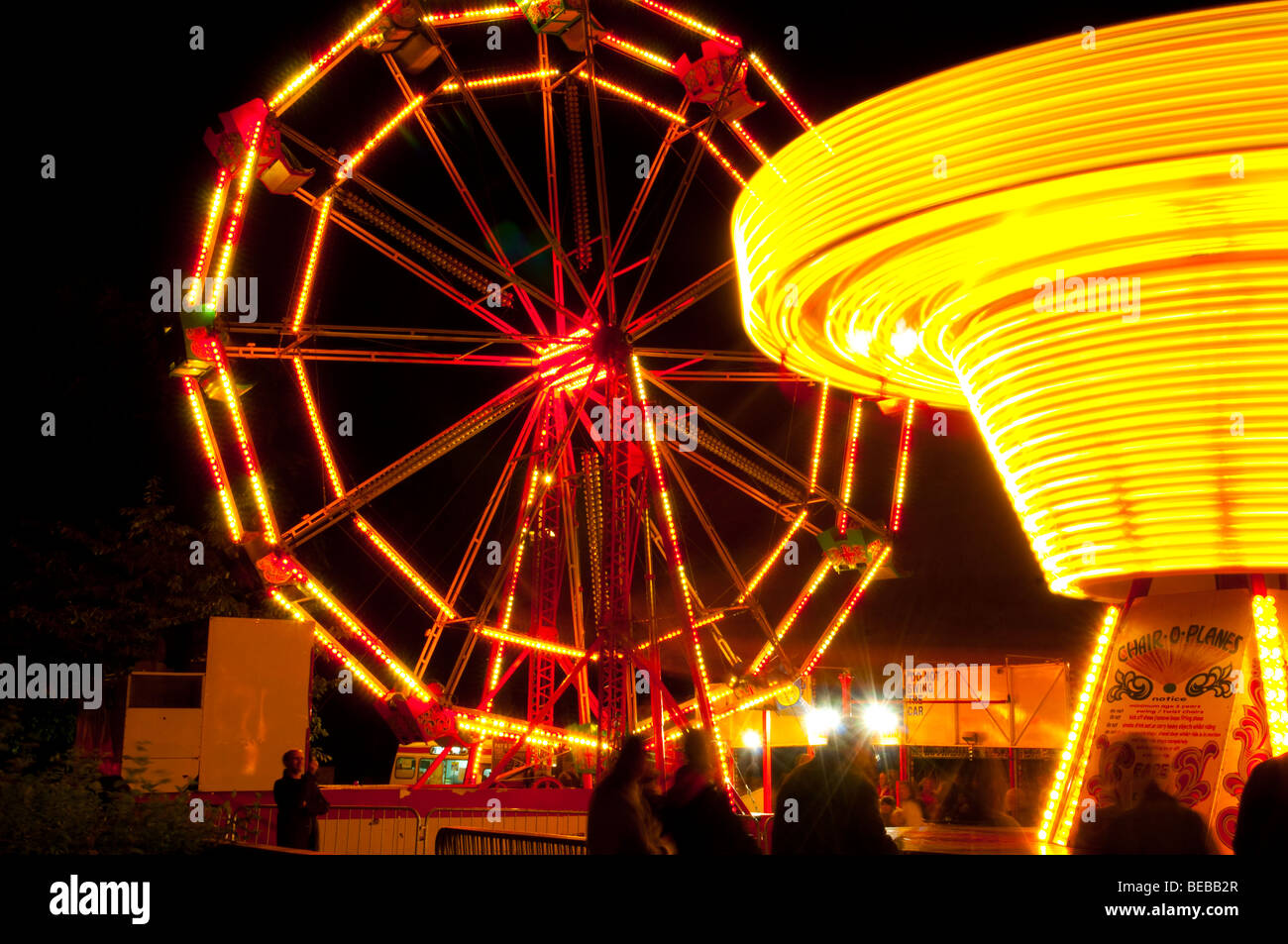 Victorian fun fair at night during World Heritage Festival weekend at ...