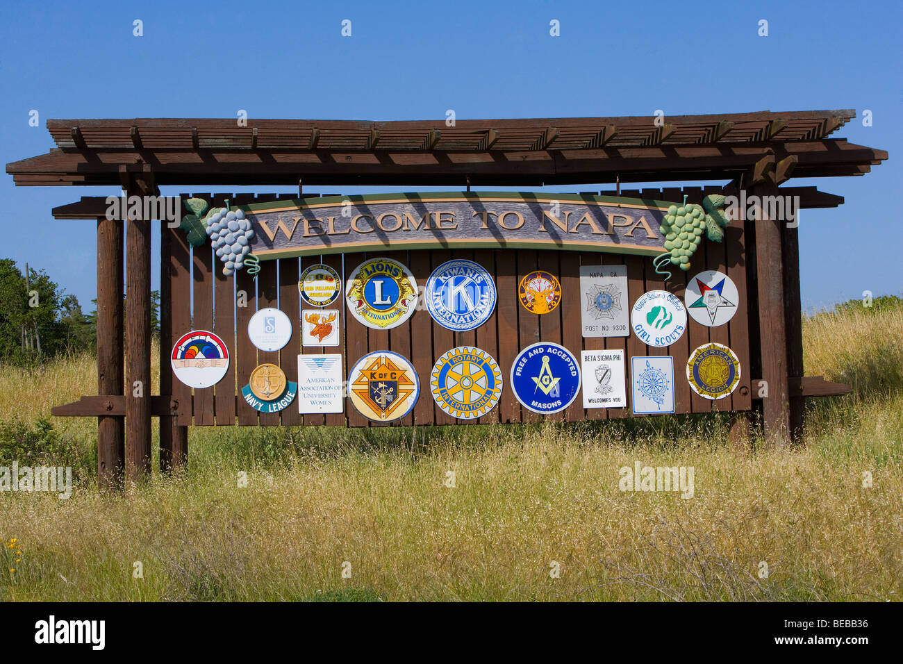 Welcome sign in a field, Napa Valley, California, USA Stock Photo - Alamy