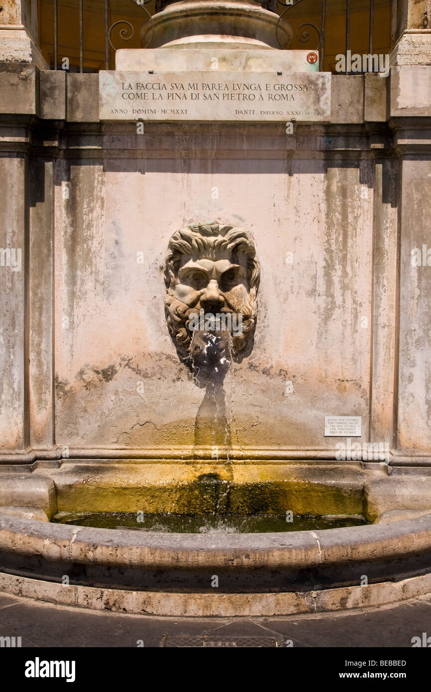Detail of fountain at Vatican museum in Rome Italy Stock Photo - Alamy
