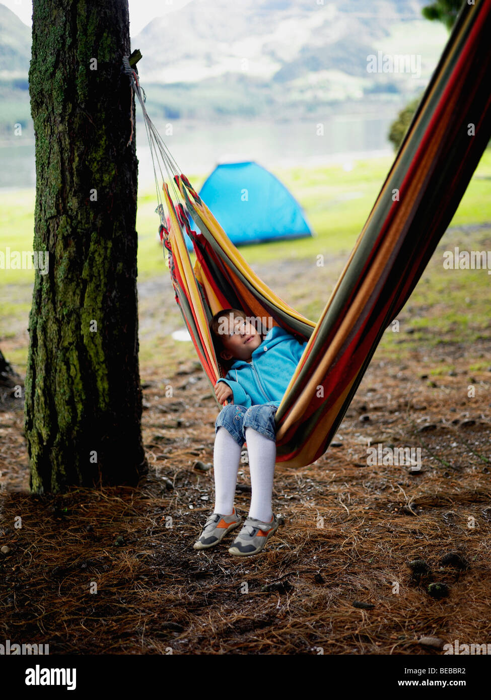 Boy lying down in tent hi-res stock photography and images - Alamy
