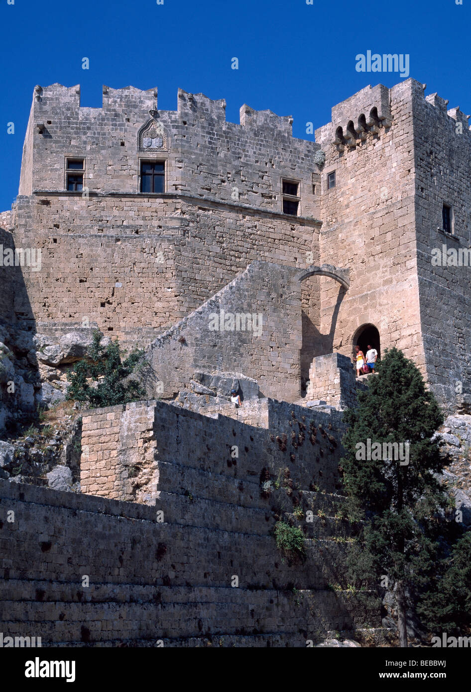 Access stairs and doorway to the fortifications around the Acropolis in ...