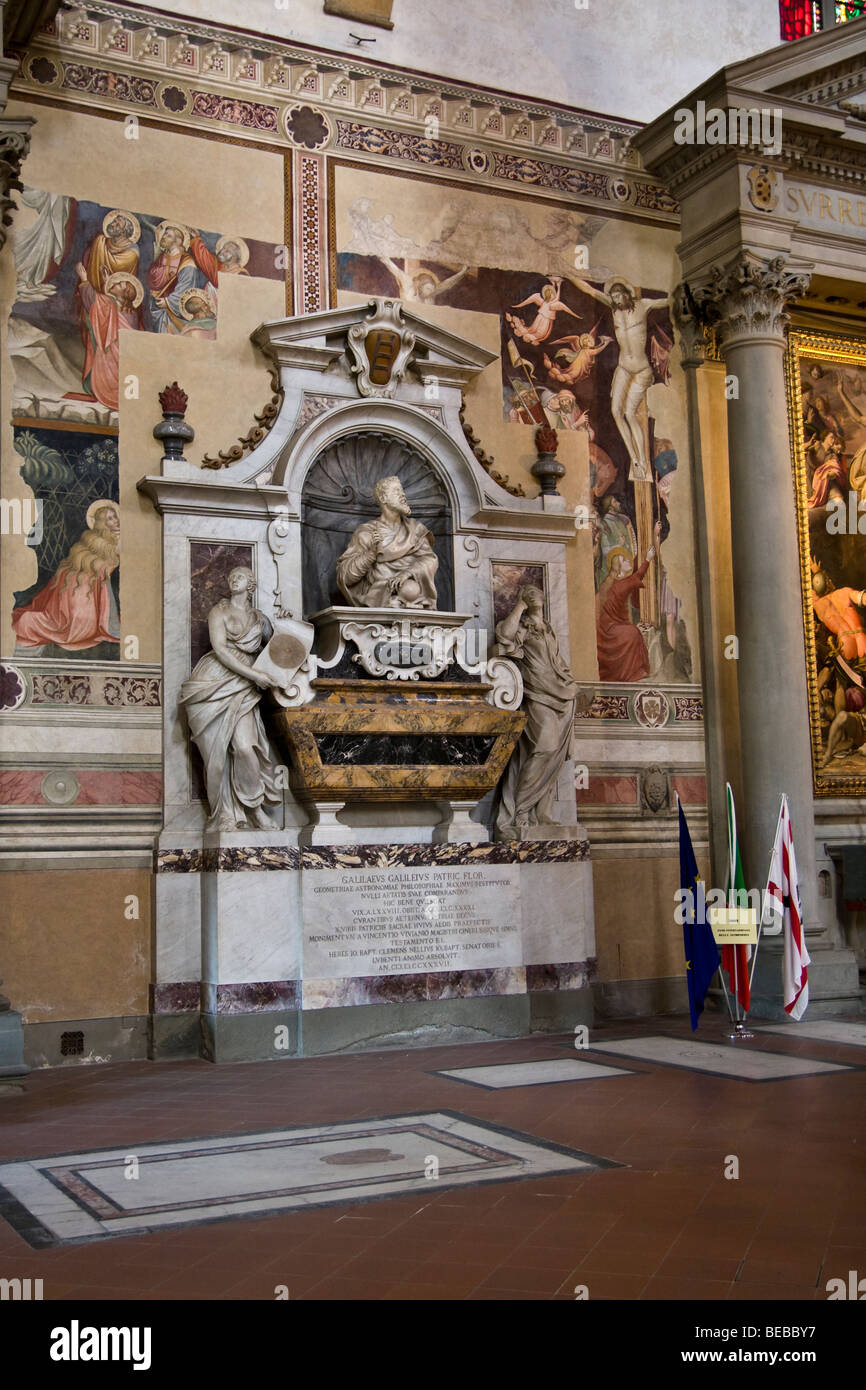 Tomb of the famous scientist Gallileo in the church of Santa Croce in ...