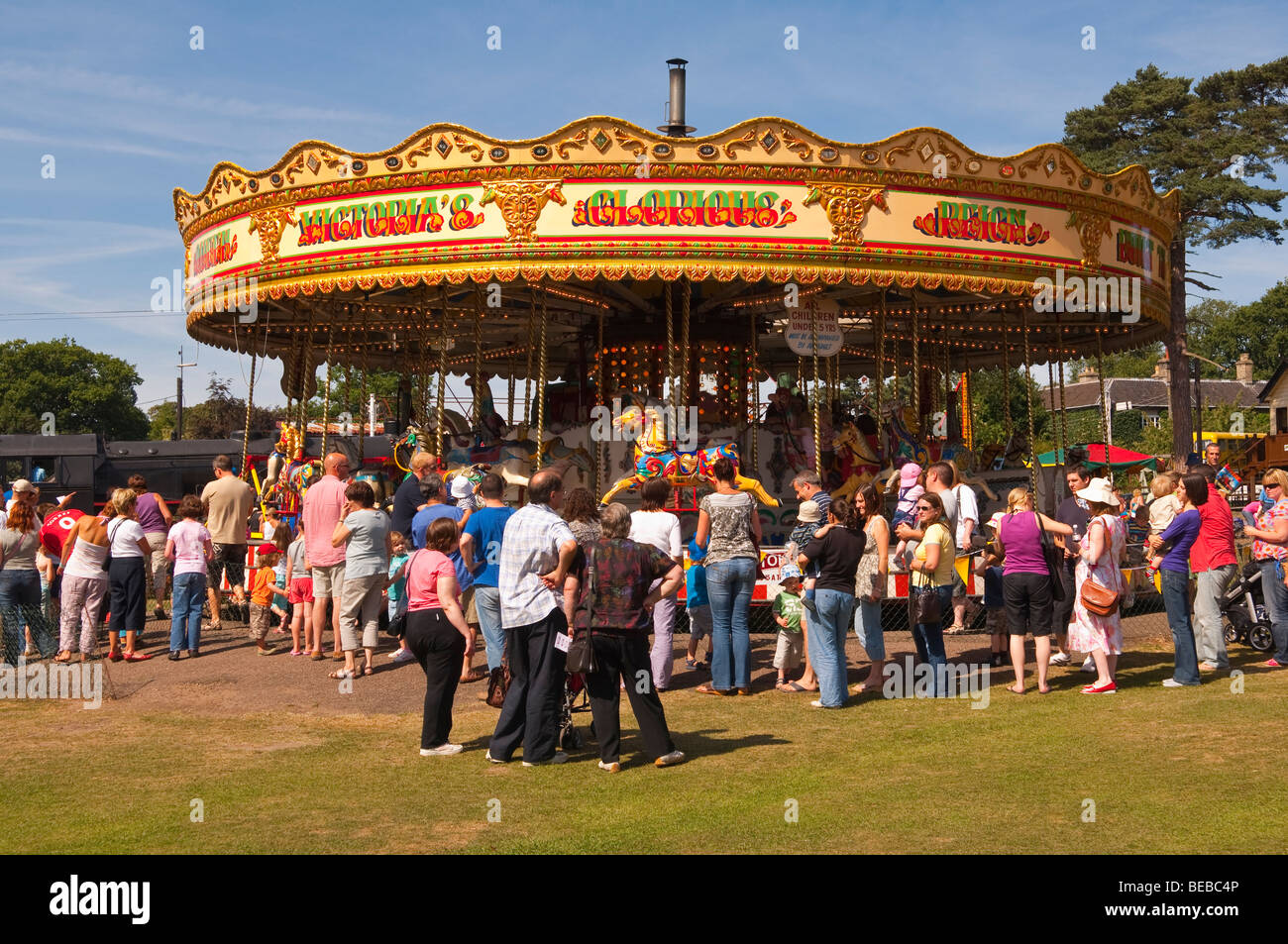 The Victorian Gallopers Roundabout carousel at Bressingham museum in ...