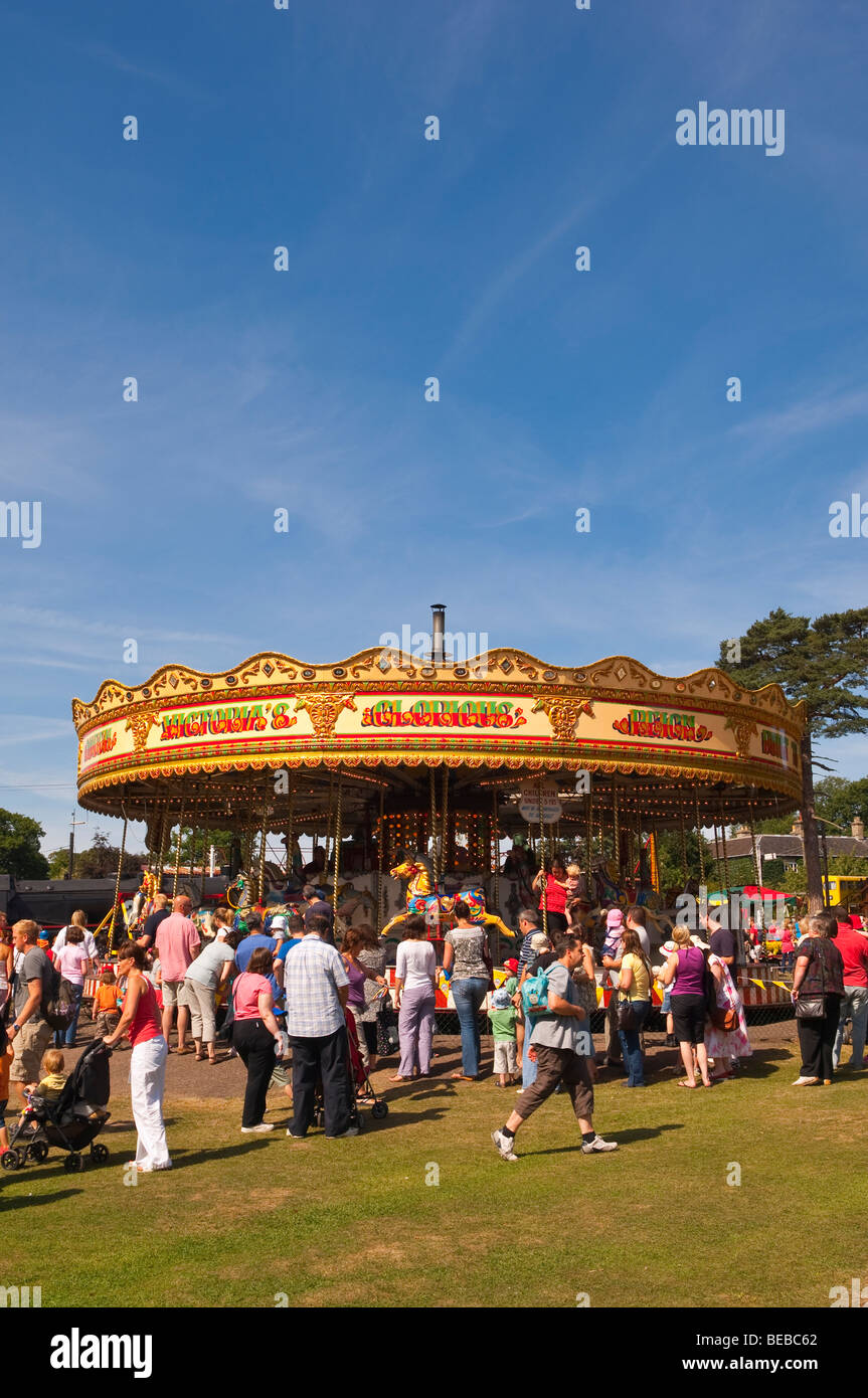 The Victorian Gallopers Roundabout carousel at Bressingham museum in ...