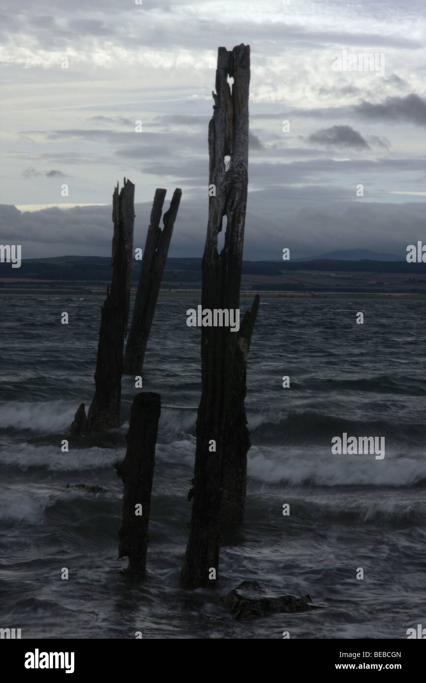 Old wooden posts hi-res stock photography and images - Alamy