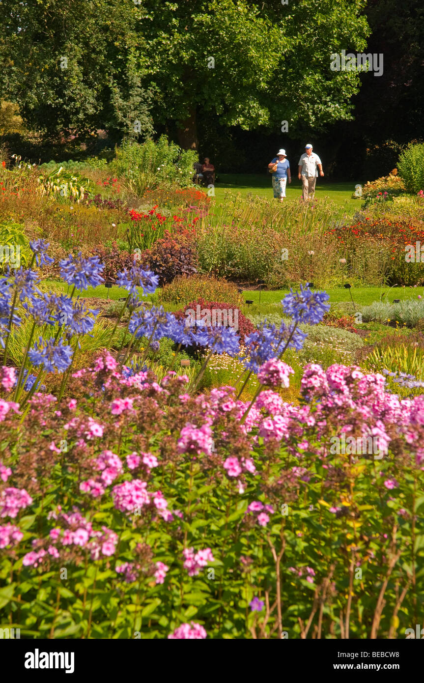 The Gardens with visitors at Bressingham museum in Norfolk Uk Stock ...