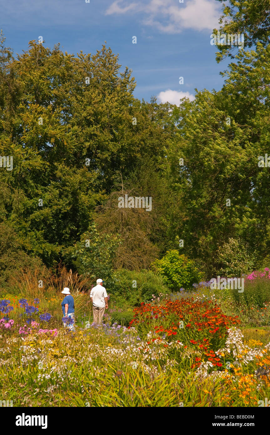 The Gardens with visitors at Bressingham museum in Norfolk Uk Stock ...