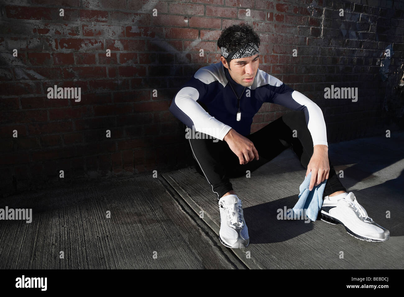 Man resting after exercise Stock Photo - Alamy